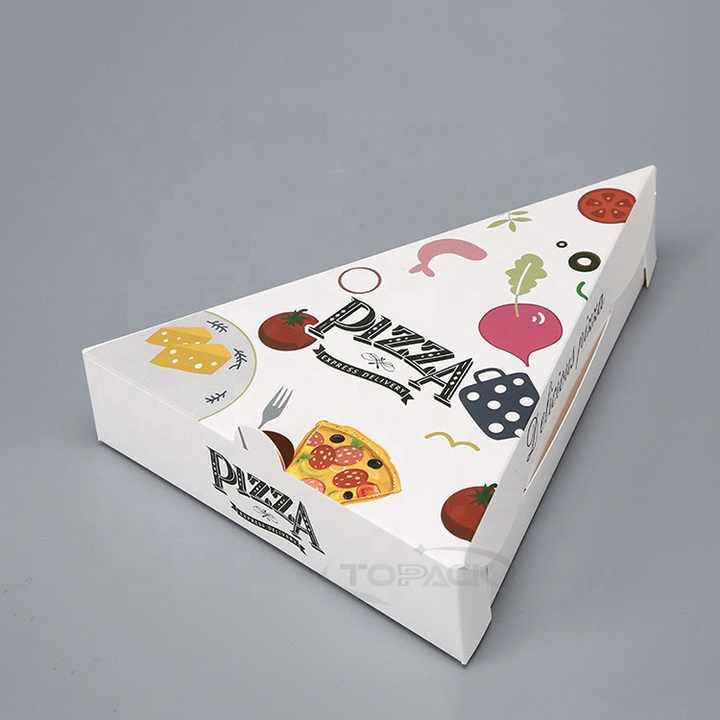Paperboard Triangle White Paper Pizza Slice Clam Shell Box Take Out ...