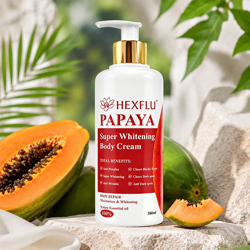 HEXFLU-Papaya Super Whitening Body Cream 500ml Nicotinamide Brightening ...