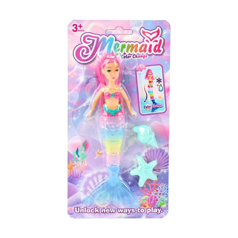 7.5 Inch Magic Color Changing Mermaid Temperature Sensing Doll Toy for ...