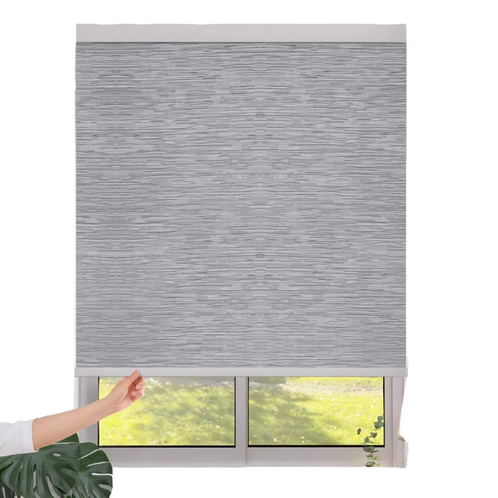 Luxury Motorized French Window Roller Blind Tuya APP Control Built-In ...