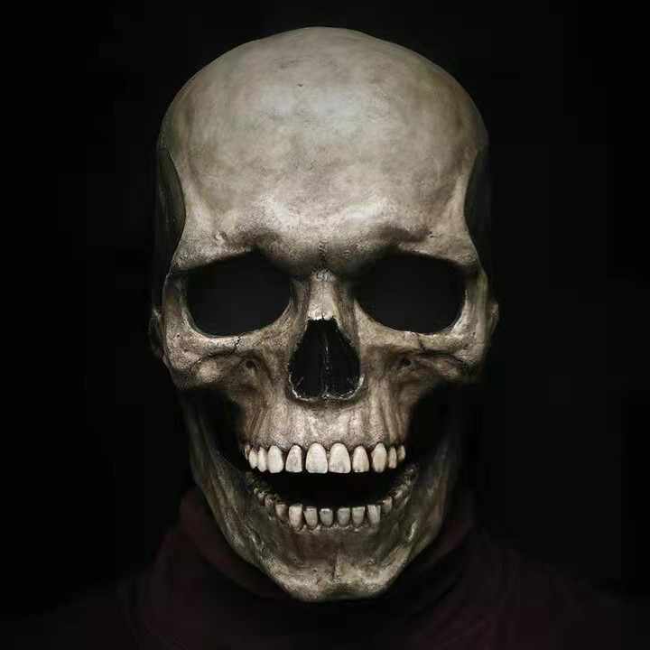Scary Moving Jaw Open Mouth Head , Creepy Adult Face Horror Cosplay for ...