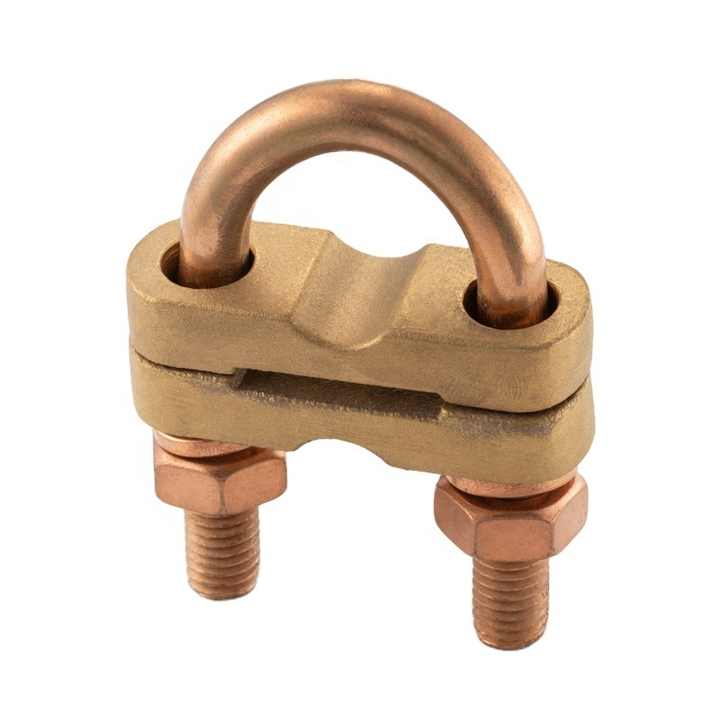 U Shape Bolt Earth Wire Clamp Ground Rod Copper Tape Clip