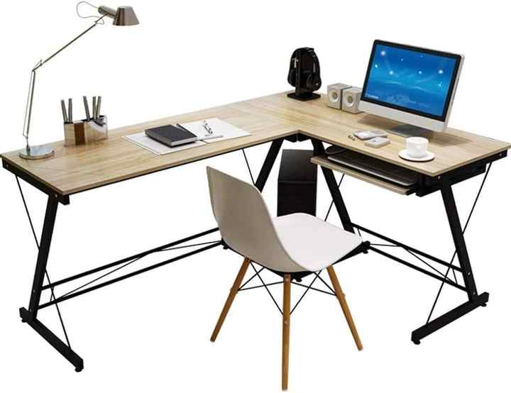 Modern L-shaped Computer Desk Writing Desk Wooden Simple Design Desk ...