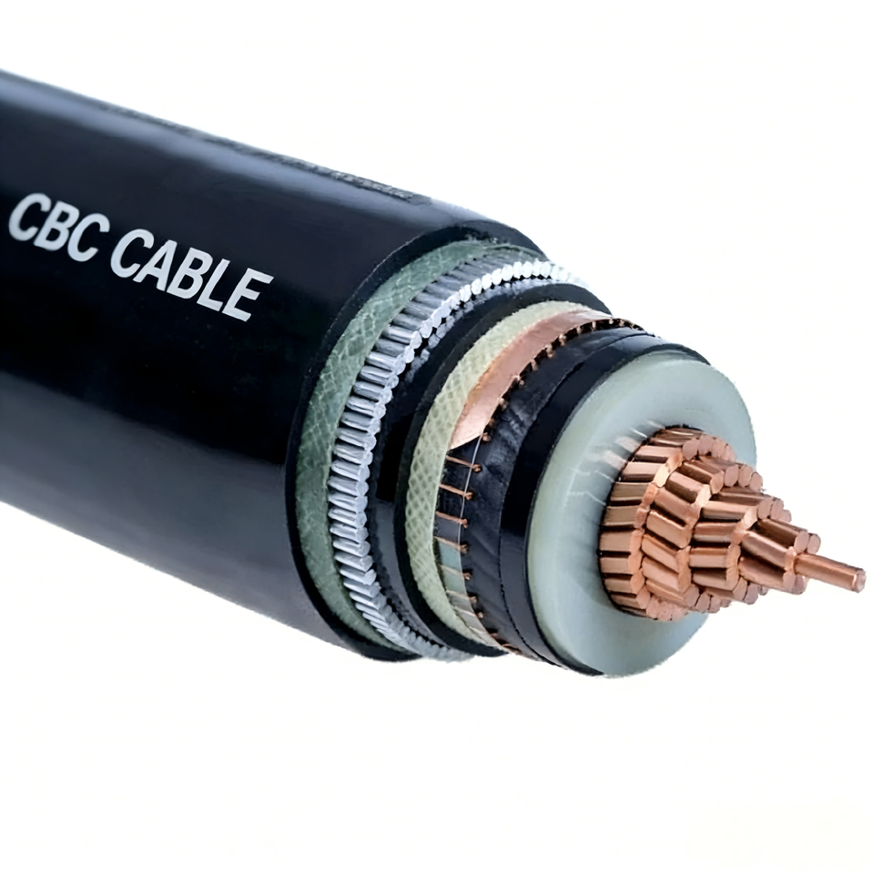 Single Conductor 33kv STA/SWA Power Cable with LSZH PVC Sheath 120sqmm ...