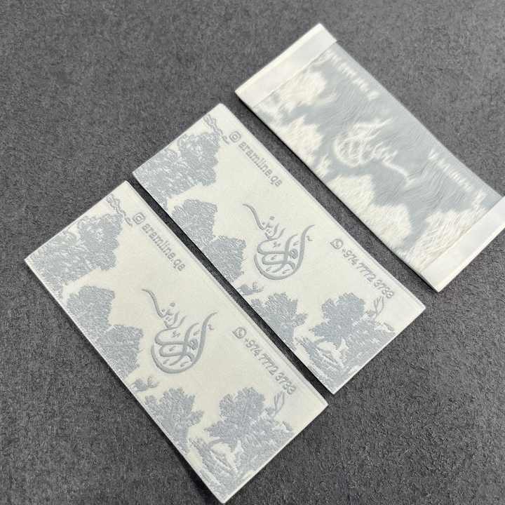 Custom High-Density Woven Tags Labels for Clothing Folded Garment ...