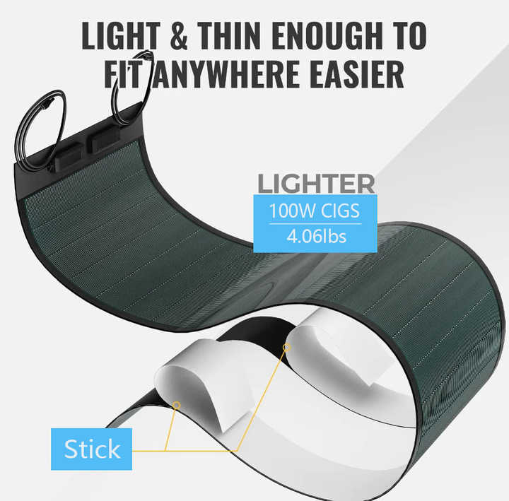 500W Portable Solar Panel - Flexible, Waterproof, and Efficient