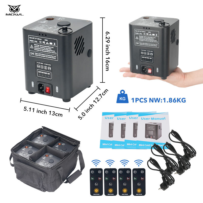 4 PCS One Set Mini Cold Spark Machine for Wedding DJ Party