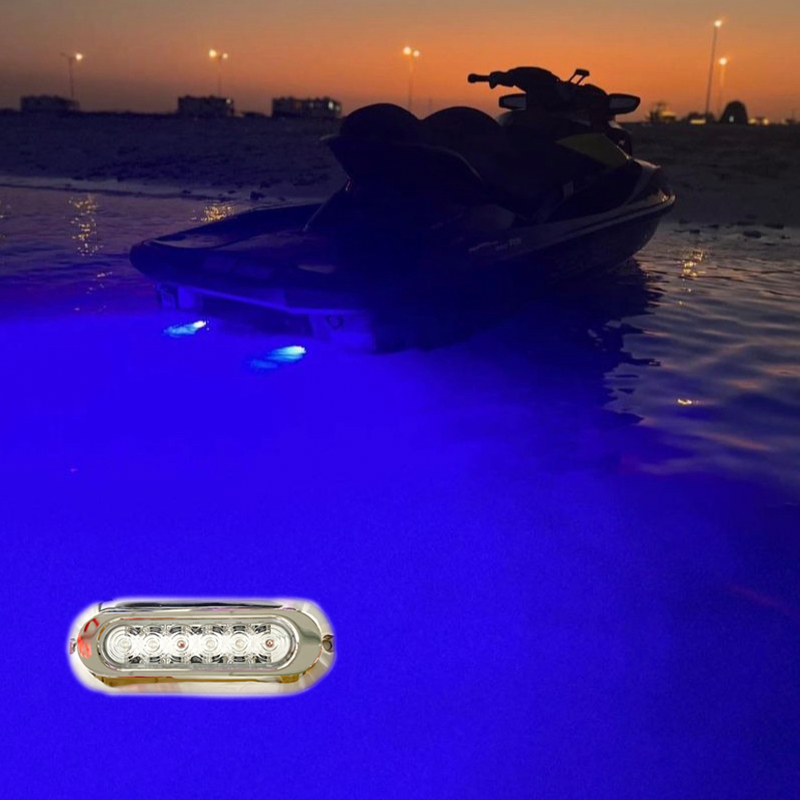 Remote Control Waterproof IP68 Underwater Boat Light RGB for Boat Yacht ...