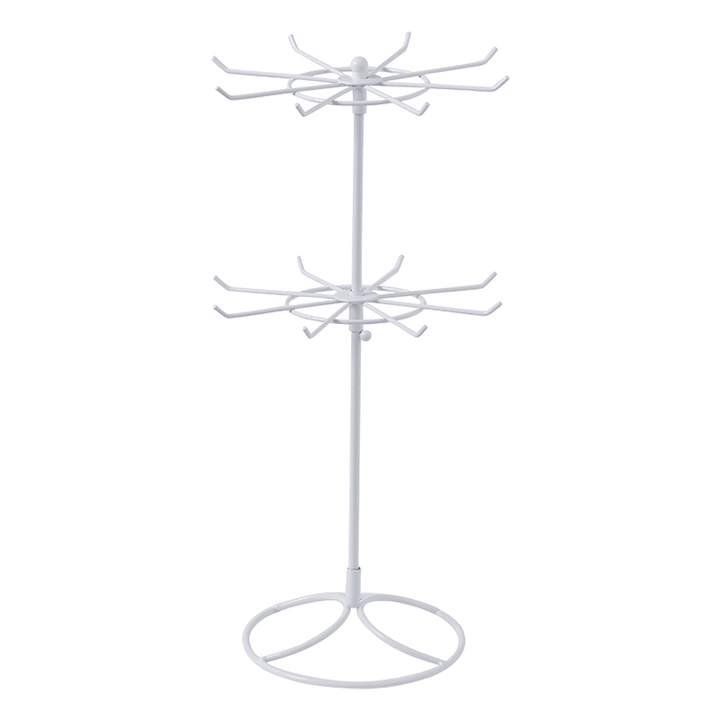 Jewelry Display Showcase - 2 Tier Rotary Ornament Rack