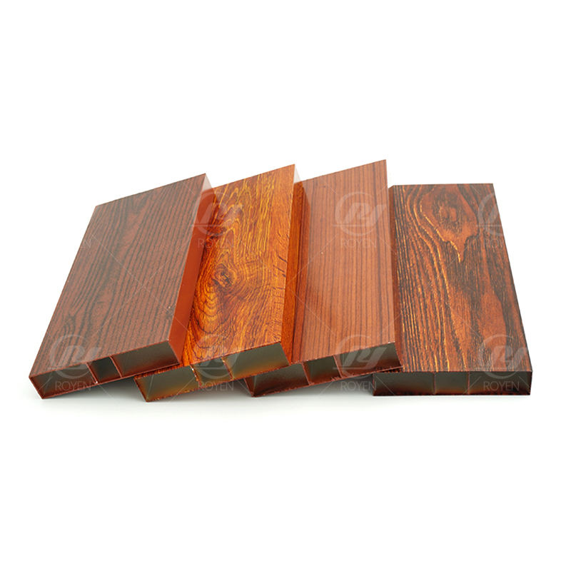 Wood Grain 6000 Series Royen Brand Aluminum Profile Powder Coated ...