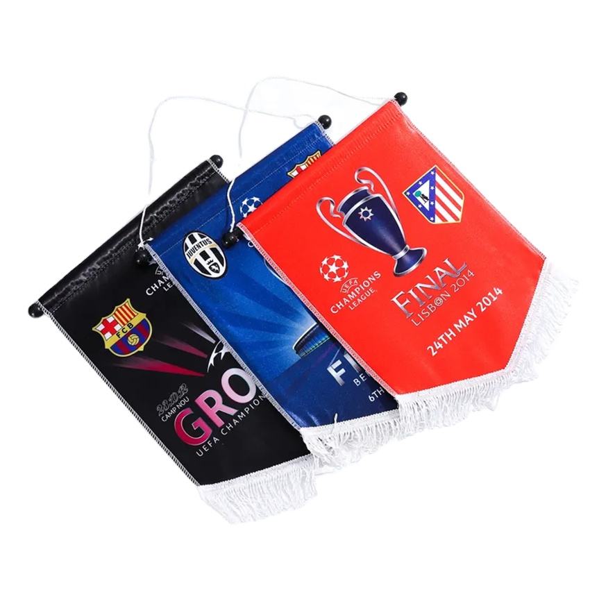 Wholesale Custom Sublimation Satin Pennants - Personalized Flags