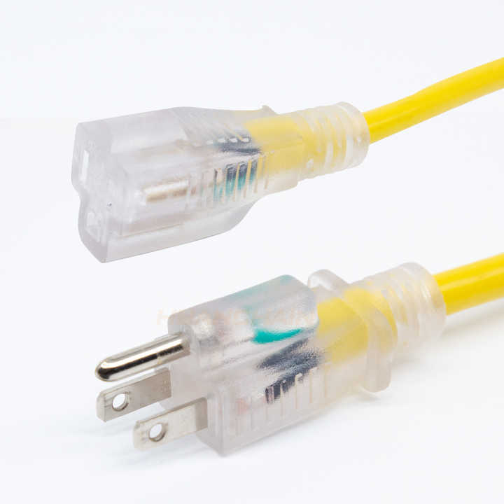 ETL Approved 5-15p to 5-15r 12awg Extension Cord - Heavy Duty