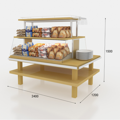 2 tier fruit and vegetable produce display rack shelves/fruit bin ...