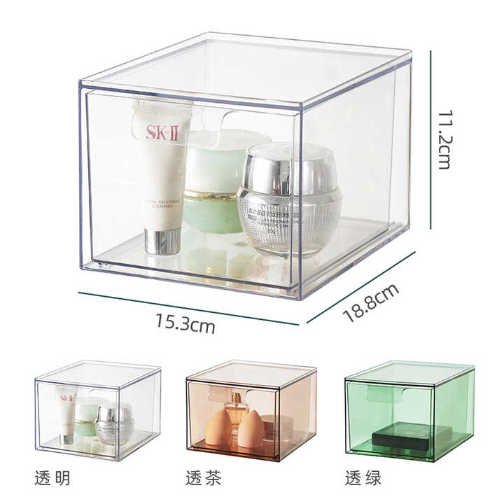 Stackable Transparent Acrylic Drawer - Sustainable Storage
