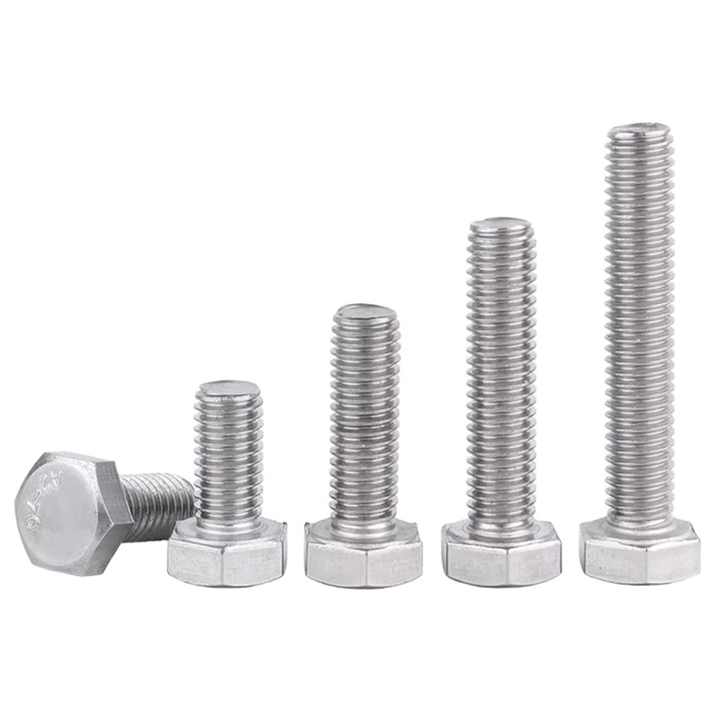 DIN933 A4-80 316 Stainless Steel Hex Head Full Thread Bolt, Metric System M10 M12 External ...