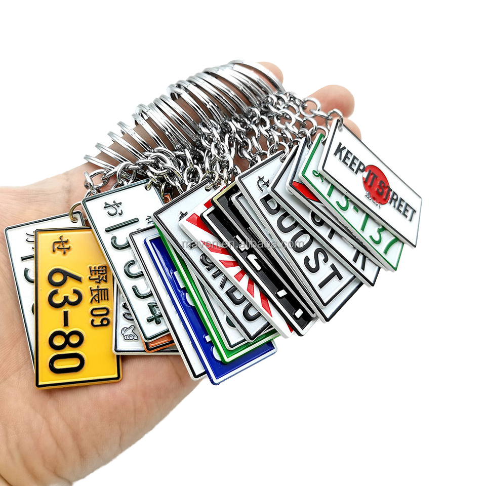 Promotional Souvenirs Car Number Mini License Plate Keychain Custom ...
