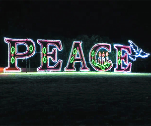 outdoor lighted christmas peace sign, outdoor lighted christmas peace ...