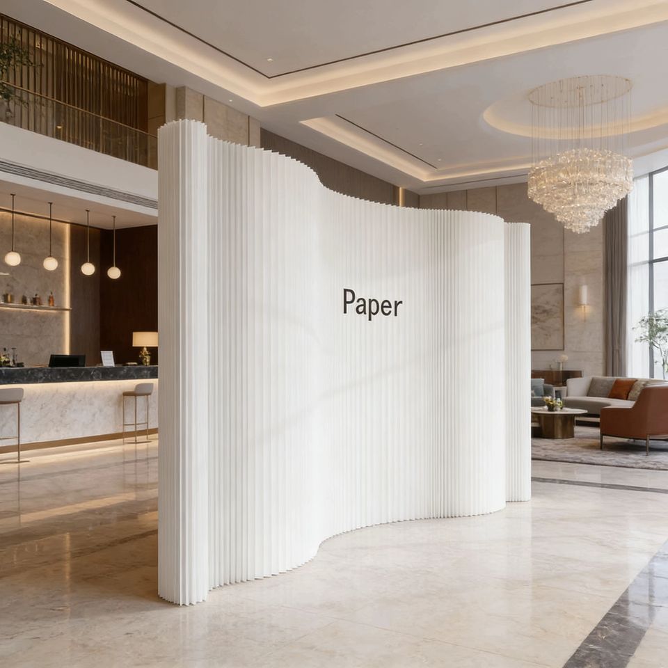 YIMO PF-1 Folding Partition Wall Paper Background Wall Screen Divider ...