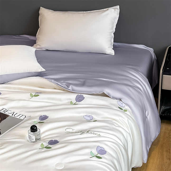 Wholesale Bedding Sets Bed air Conditioning Quilt Thin Quilt Washed Ice Silk Summer Quilt Four ...