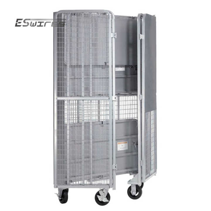 Chrome Movable Foldable Nestable Heavy Duty Wire Mesh Security Cage ...