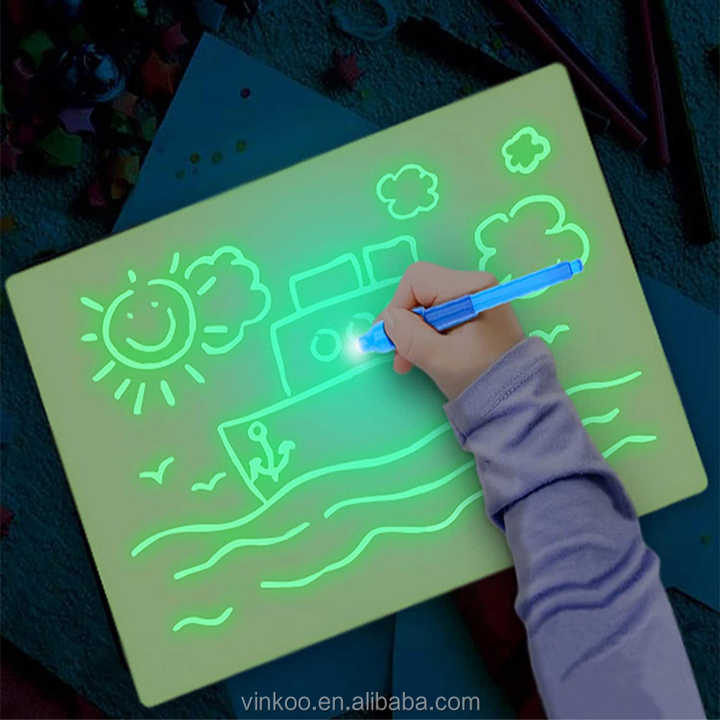 Luminous Drawing Board Children Light-Fun Acrylic A5 Fluorescent ...