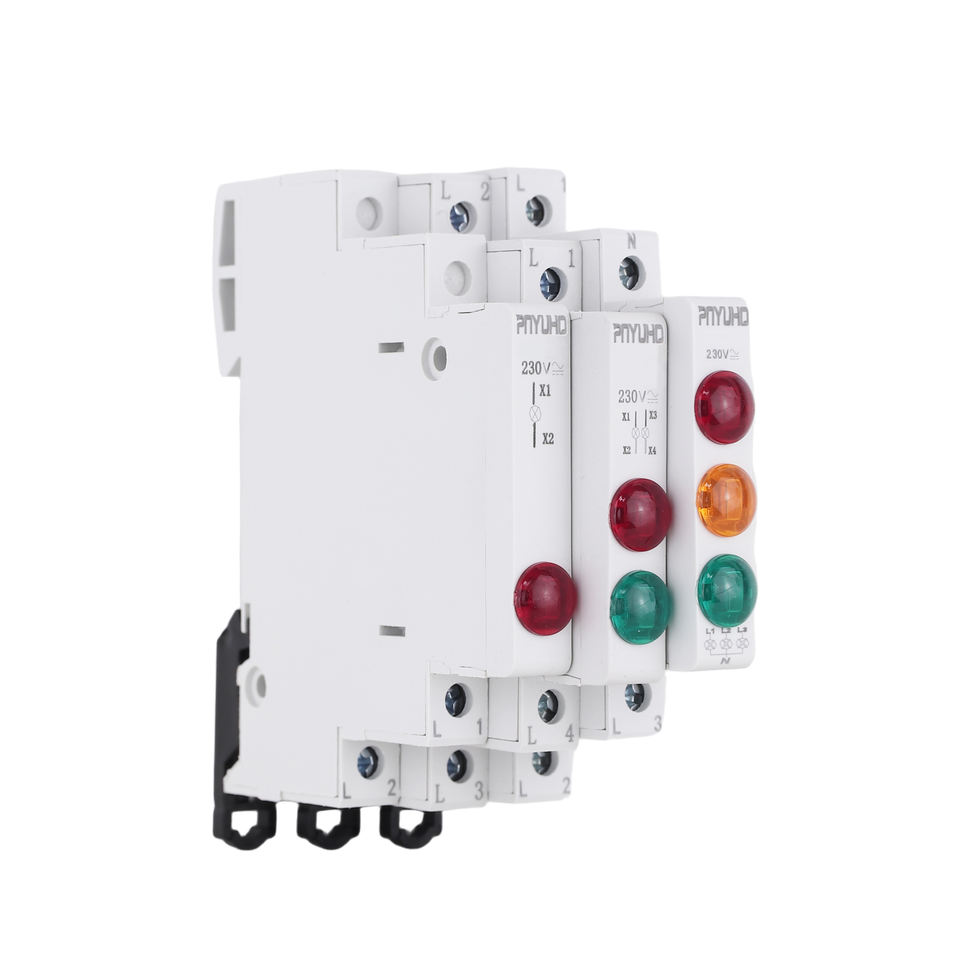 DIN Rail Screw Terminal LED Indicator Light Modular Circuit 9mm Ultra ...