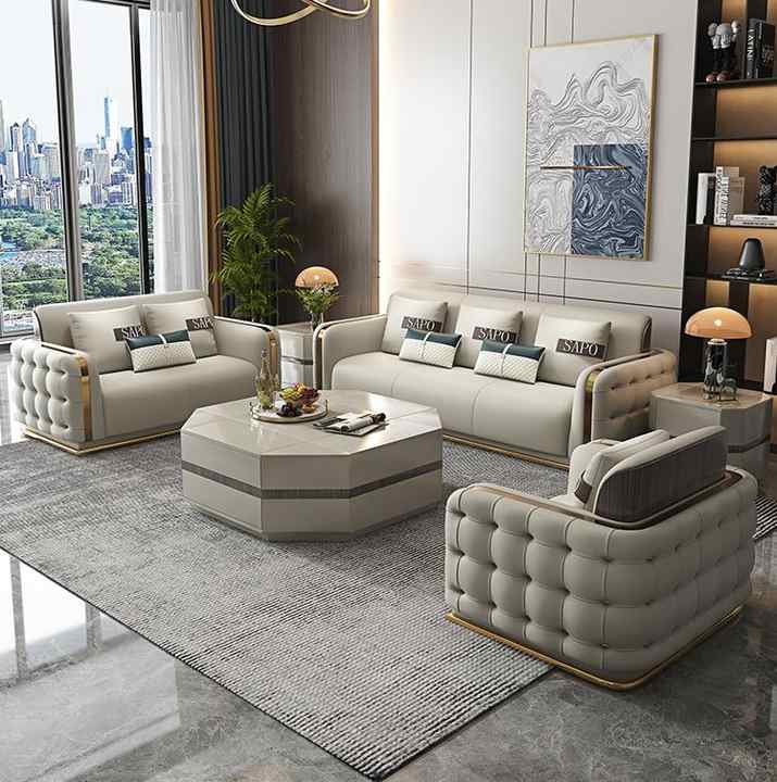 Luxury Chesterfield Sofa Set for Living Room & Villa - OEM/ODM