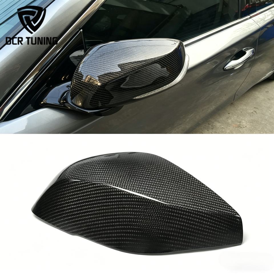 3K Real Carbon Fiber Mirror Cover Clip-On Housing for 2014+ Infiniti ...
