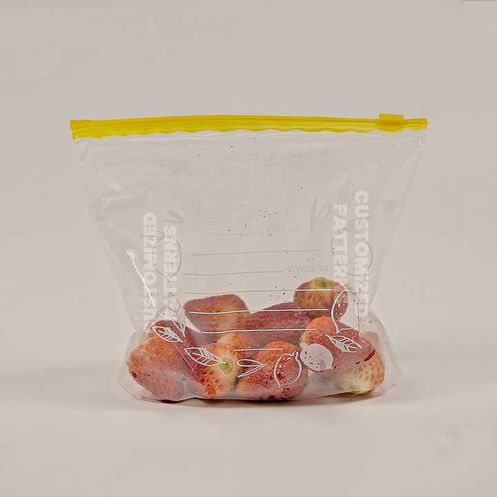 Customized Transparent Plastic Zipper Food Snacks Packaging Lay-flat ...