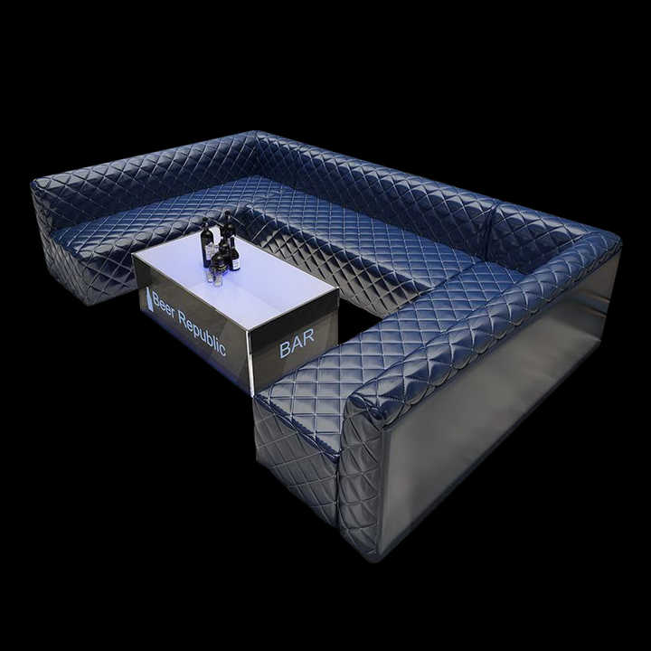 Modern VIP Beach Nightclub Bar Furniture - PU Leather Booths