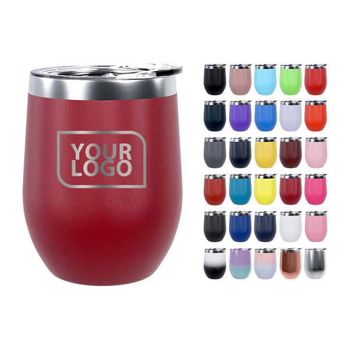 Custom Powder Coated 12oz Egg Shape Mug Thermal Insulated Coffee Beer ...