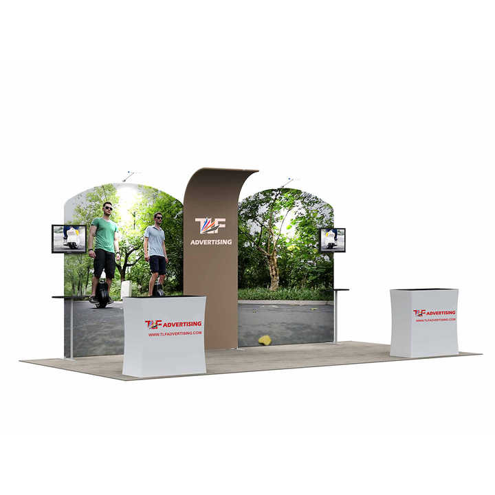 Portable 3x6 Modular Trade Show Booth Stand 10x20FT Tension Fabric ...