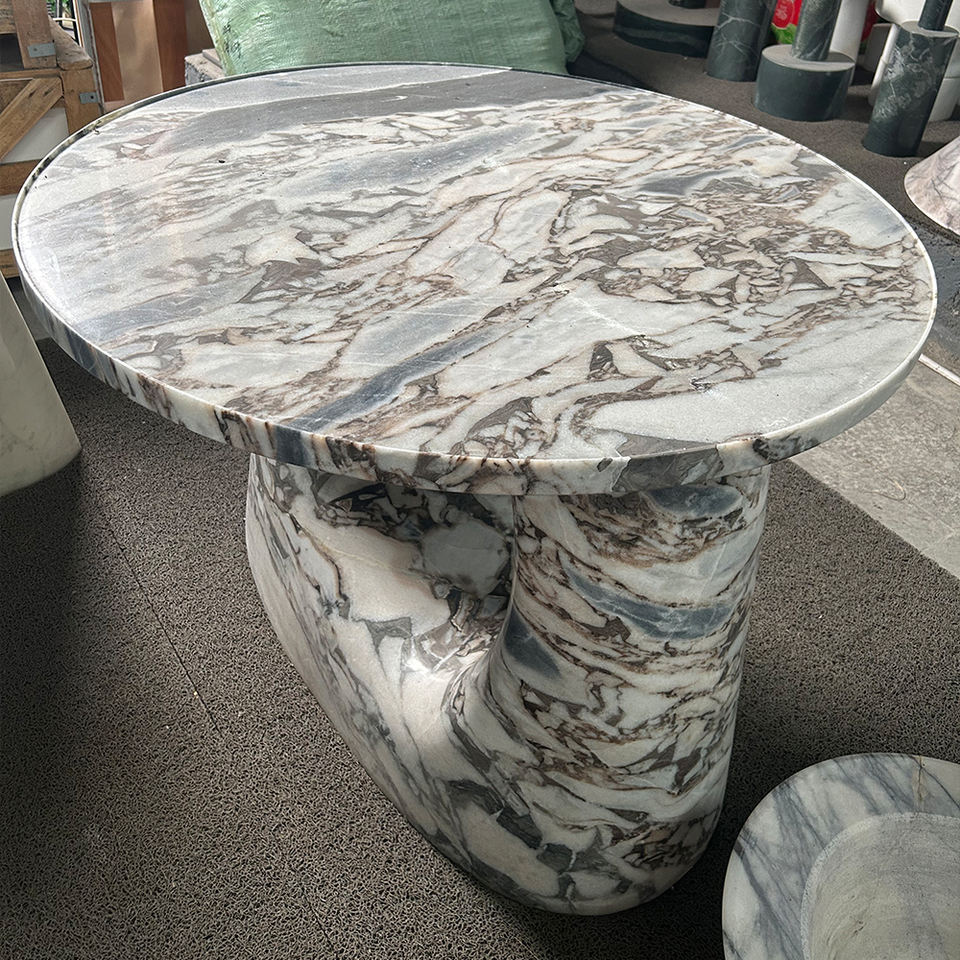Modern Minimalist Solid Marble Base Elephant White Round Durable ...