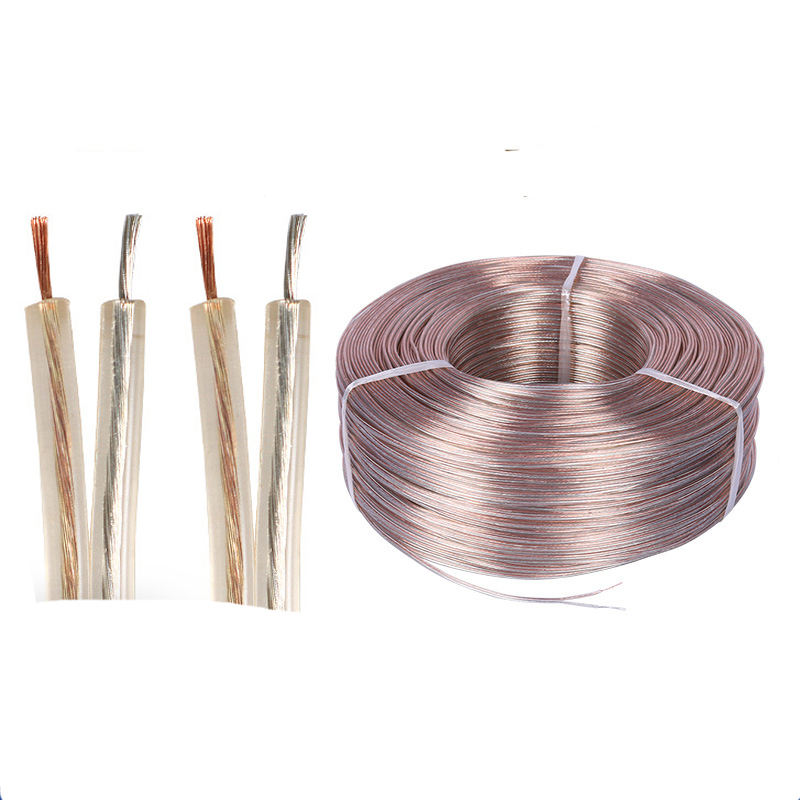 투명한 케이블 UL2468 22awg 2 핵심 PVC 편평한 리본 스피커 케이블 및 철사| Alibaba.com