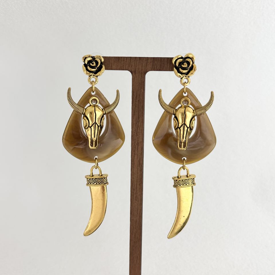 Hottest Vintage Trendy Gold Bull Head and Cross Pendants with Multi ...