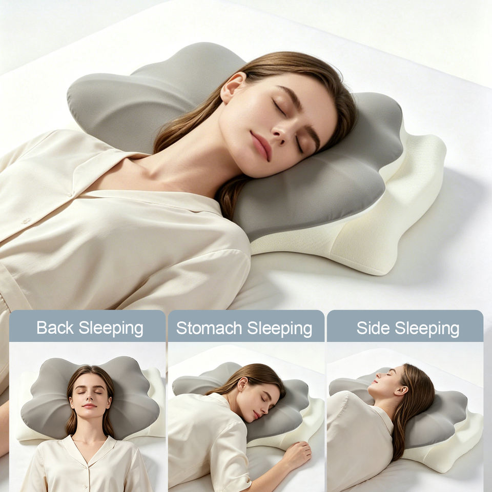 JTY Ear Shape OEM ODM Ergonomic Cervical Orthopedic Contour Memory Foam ...