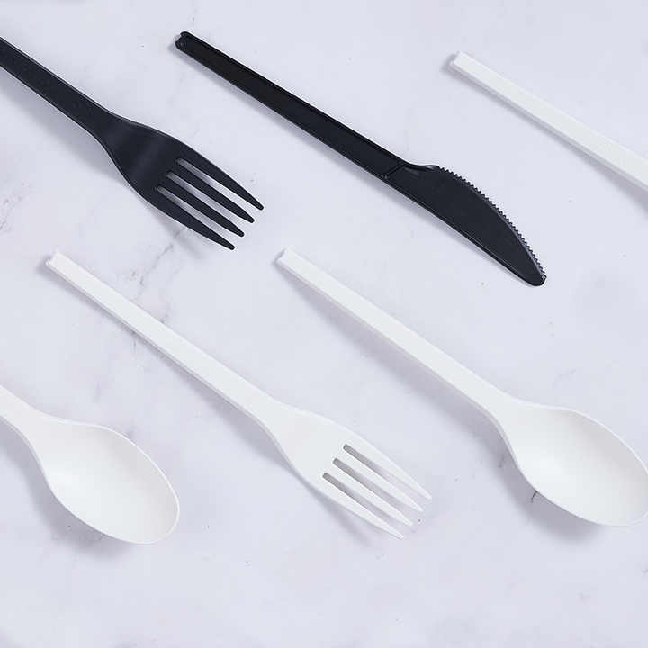 ECO Friendly Compostable PLA Cutlery 6 Inch Flatware Compostable Cutlery CPLA Knife Fork Spoon ...