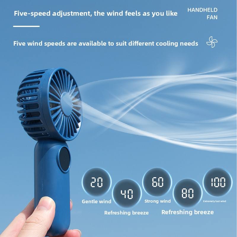 2026 New Arrivals 5 Speed Levels High-Speed Ice Cooling Fan 500 Mah ...