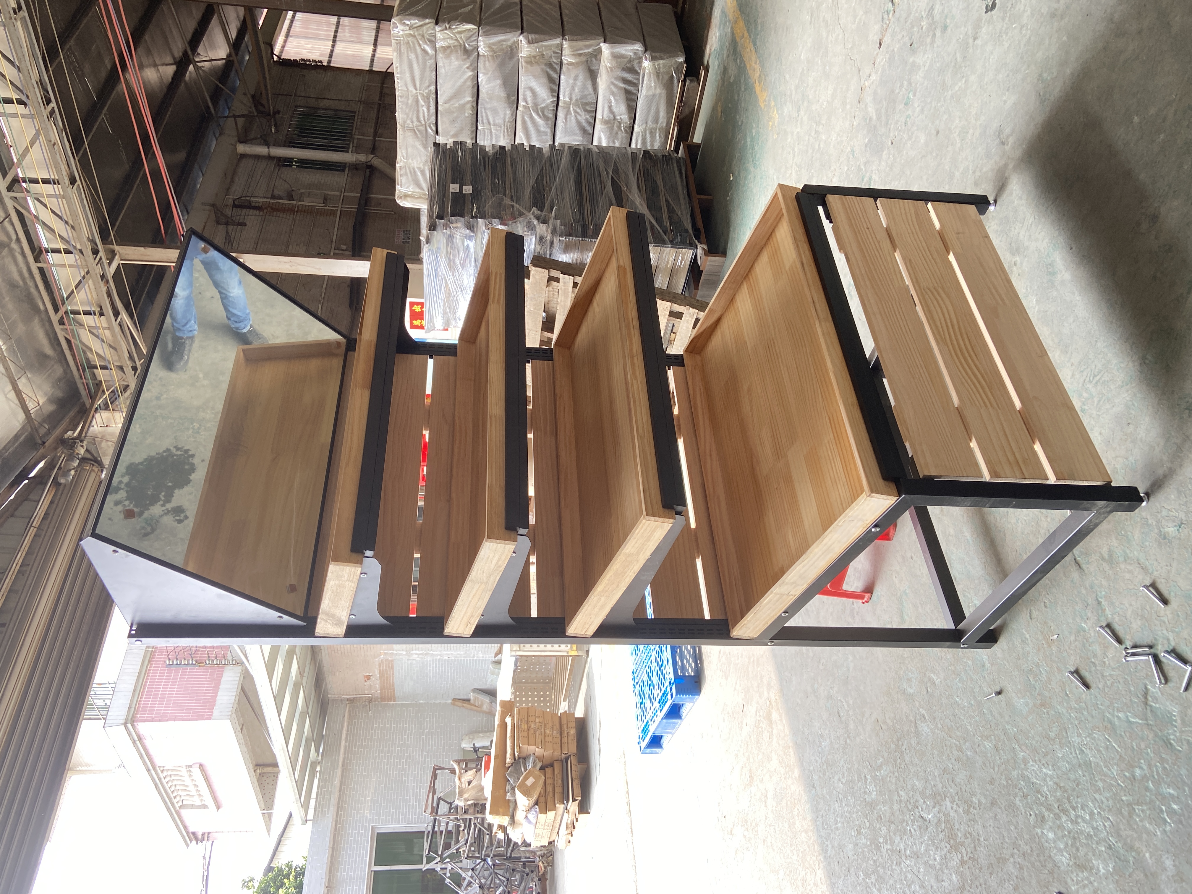 VEGETABLE AND FRUIT DISPLAY SHELVES - CUSTOMIZED SUPERMARKET RACKS