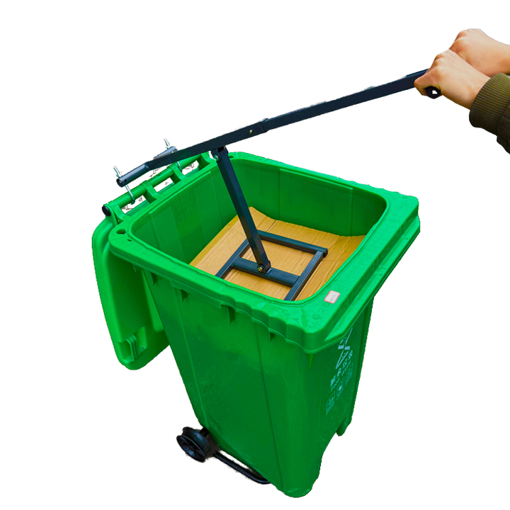 Iron Manual Wheelie Bin Compactor for Standard Household Recycling