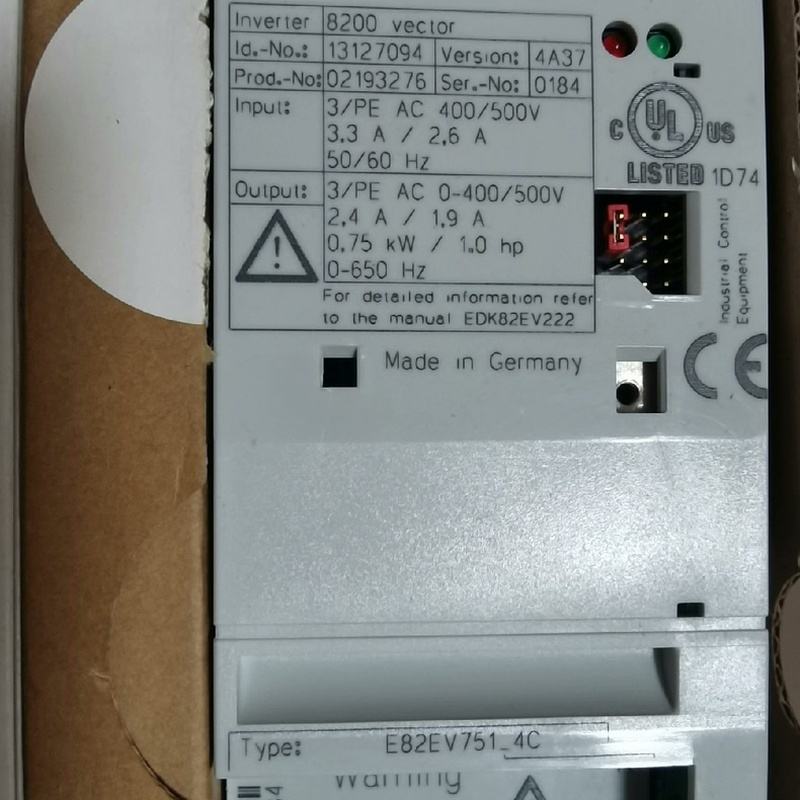 E82EV751-4C E82EV7514C Frequency Inverter 0.75kW 400V 8200 Vector for ...