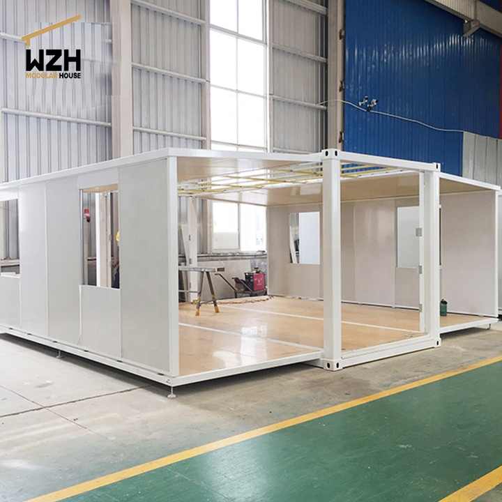 2 Bedroom 20ft 40ft Prefab Modular Foldable Expandable Container House with Toilet Bathroom ...