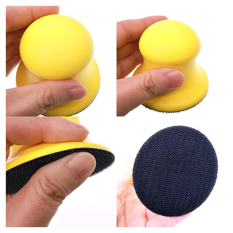 3Inch Hook and Loop Hand Sander Manual Sanding Pad Round Hand Sanding ...