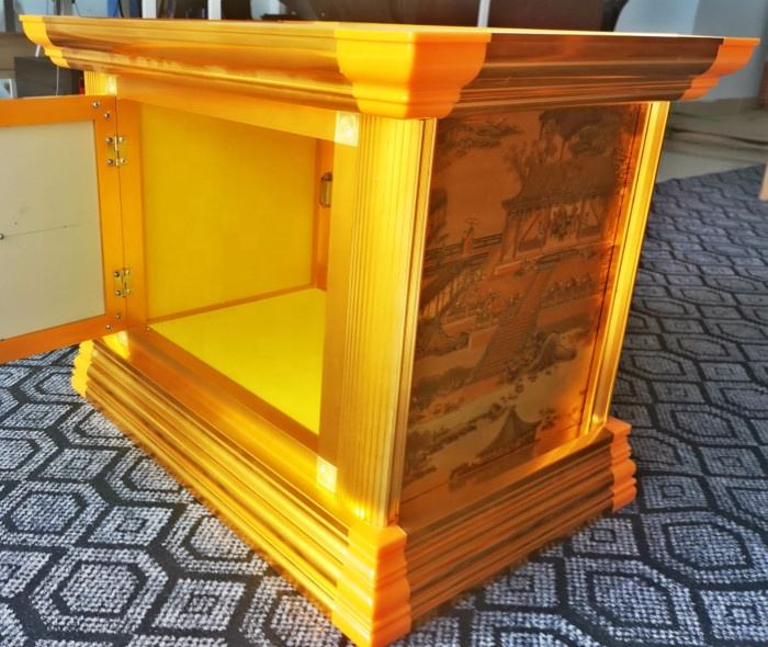Columbarium Niche with Cross Carving Urn Ash Storage Rack