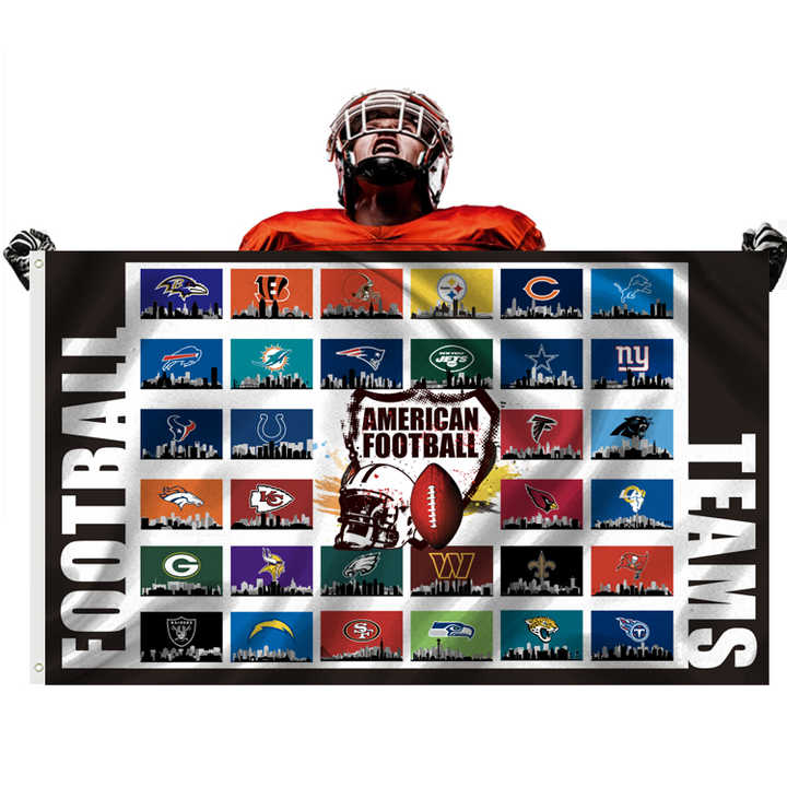5X3ft Wholesale Factory Produce Banners All 32 Teams American Football ...
