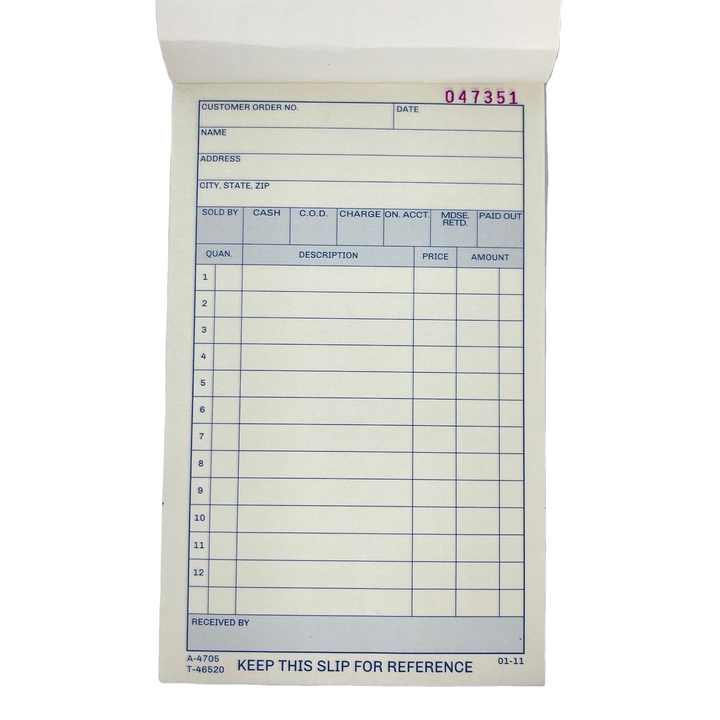 Duplicate Receipt Books 12x-Sales Book Order Receipt Invoice Duplicate ...