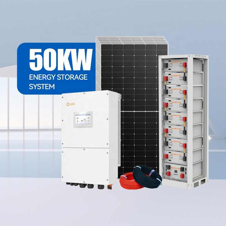 High Voltage Three Phase Solis 50KW Hybrid Inverter 50kWh 100kWh Lifepo4 Battery 50kw Solar ...