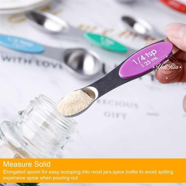 Magnetic Stainless Steel Double-ended Measuring Scoops Coffee Measuring ...