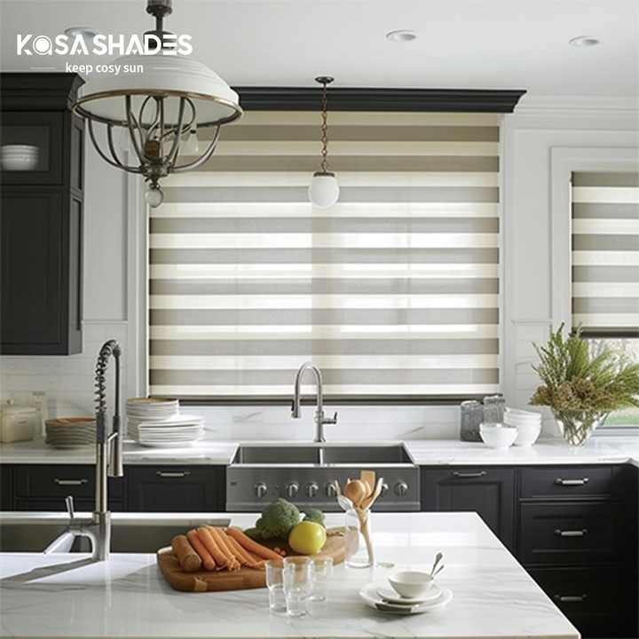 Large Size Shading Blind Zebra Shades for Indoor Windows Smart Curtains ...