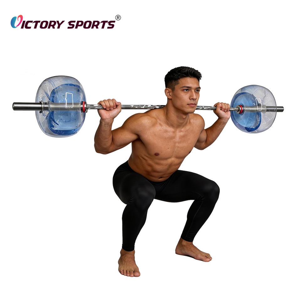 Adjustable Weight Fitness Weigtlifting PVC Water Filled Barbell Plate ...